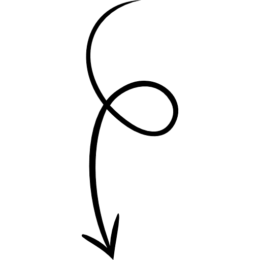 Swirl Arrow Bottom icon SVG Vector & PNG Free Download | UXWing