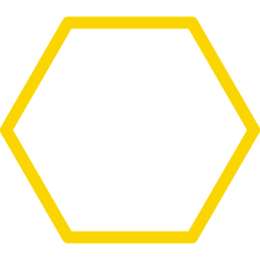 Yellow Hexagon Outline Transparent Icon SVG Vector & PNG Free Download ...