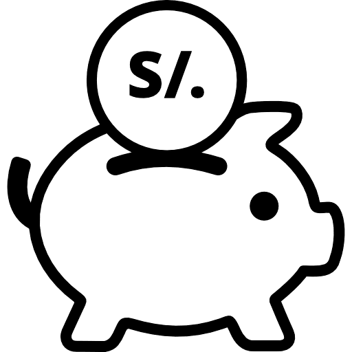 Piggy Saving Peruvian Sol Outline Icon SVG Vector & PNG Free Download ...