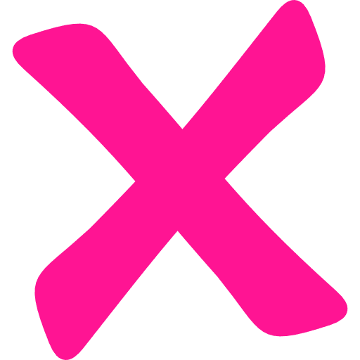 Pink X Cross Mark Icon SVG Vector & PNG Free Download | UXWing