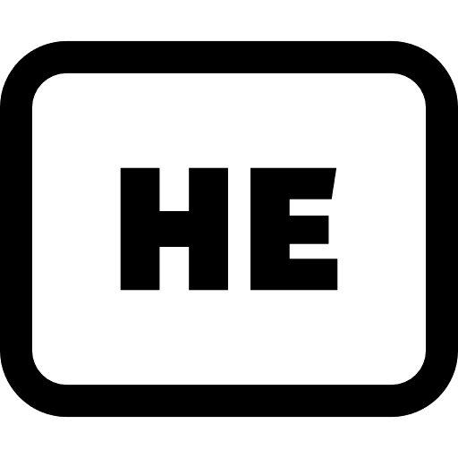 HE Language Icon SVG Vector & PNG Free Download | UXWing