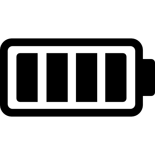 Battery Charge Level 100 Percent Black Icon SVG Vector & PNG Free ...