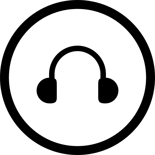 Music Player Headphone Round Outline Icon SVG Vector & PNG Free ...