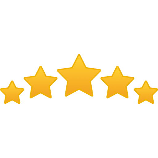 Row Of Five Stars Icon SVG Vector & PNG Free Download | UXWing
