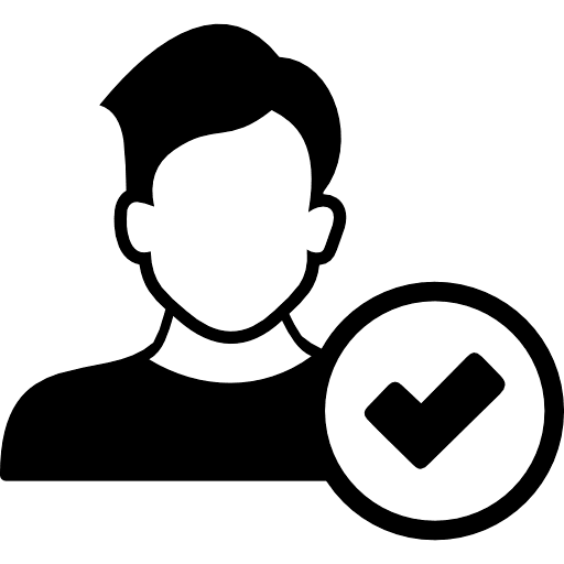 Checkmark User Male Icon SVG Vector & PNG Free Download | UXWing