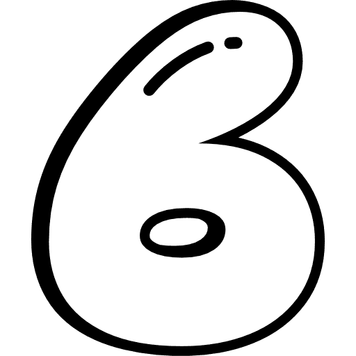 6 Bubble Number Icon SVG Vector & PNG Free Download | UXWing