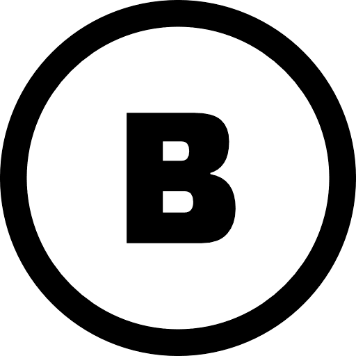 B Alphabet Round icon PNG and SVG Vector Free Download