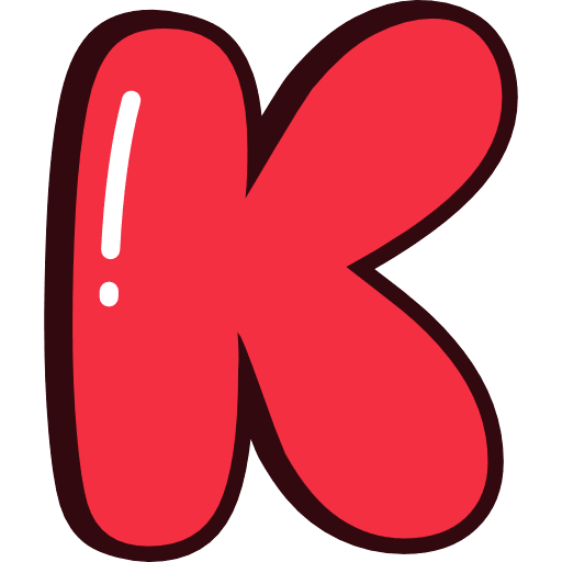 Bubble Letter K Red Icon SVG Vector & PNG Free Download | UXWing