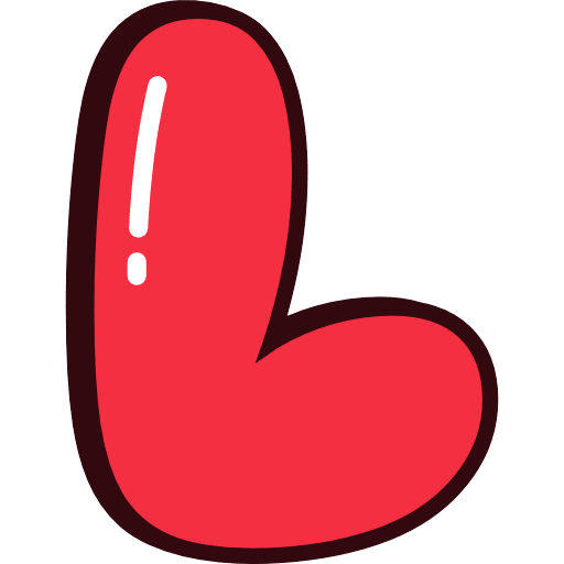 Bubble Letter L Red Icon SVG Vector & PNG Free Download | UXWing