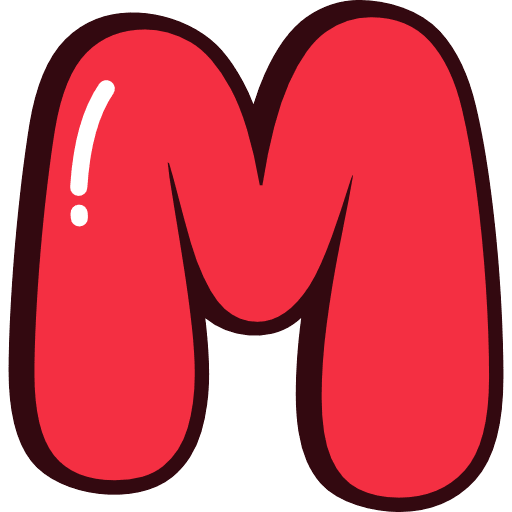 Bubble Letter M Red Icon SVG Vector & PNG Free Download | UXWing
