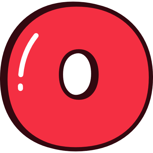 Bubble Letter O Lowercase Red Icon SVG Vector & PNG Free Download | UXWing