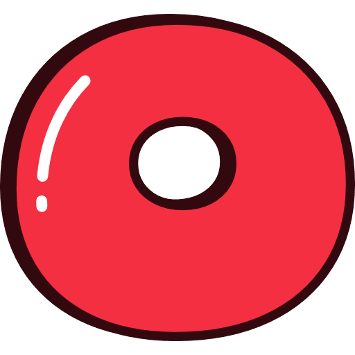 Bubble Letter O Red Icon SVG Vector & PNG Free Download | UXWing