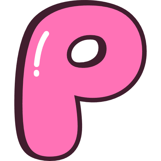 Bubble Letter P Pink Icon SVG Vector & PNG Free Download | UXWing