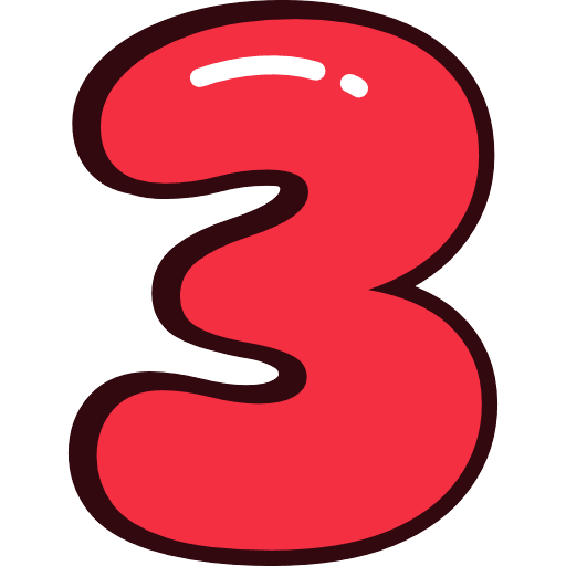 Bubble Number 3 Red Icon SVG Vector & PNG Free Download | UXWing