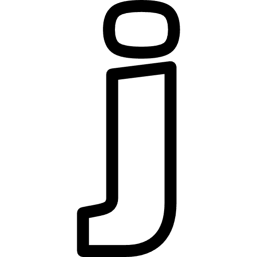 Letter J Lowercase Outline Icon SVG Vector & PNG Free Download | UXWing