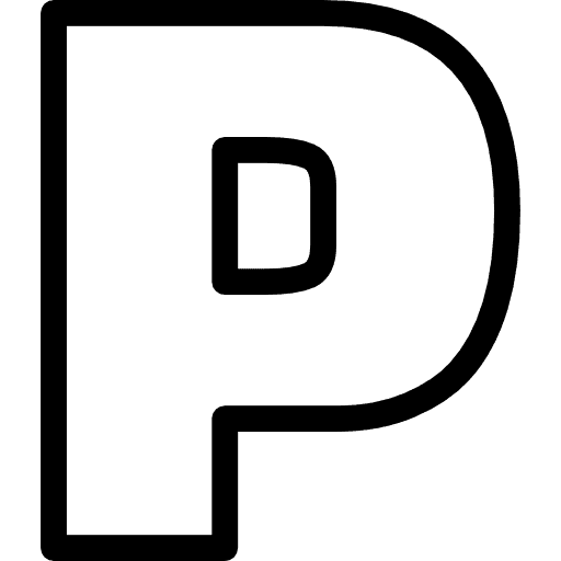 Letter P Outline Icon SVG Vector & PNG Free Download | UXWing