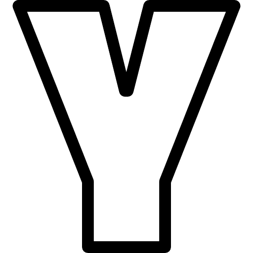 Letter Y Outline Icon SVG Vector & PNG Free Download | UXWing