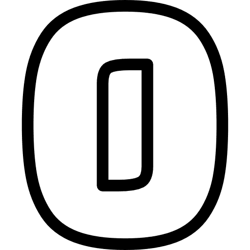 Number 0 Outline Icon SVG Vector & PNG Free Download | UXWing