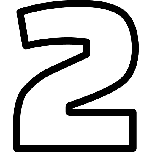 Number 2 Outline Icon SVG Vector & PNG Free Download | UXWing