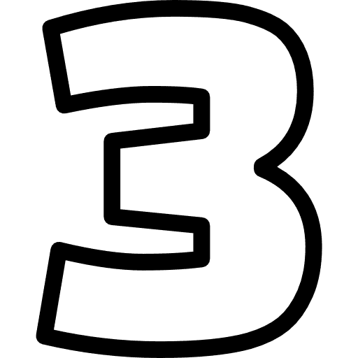 Number 3 Outline Icon SVG Vector & PNG Free Download | UXWing