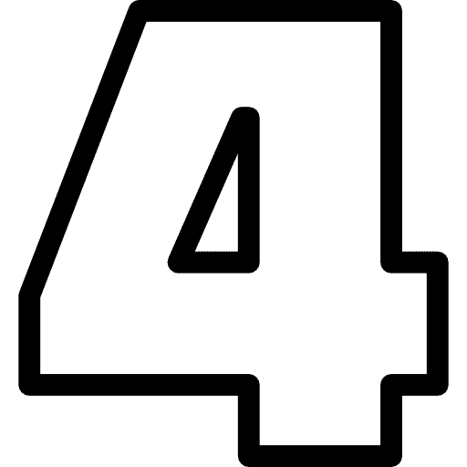Number 4 Outline Icon SVG Vector & PNG Free Download | UXWing