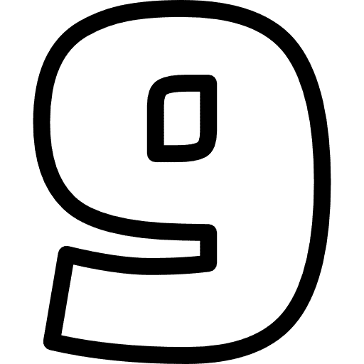 Number 9 Outline Icon SVG Vector & PNG Free Download | UXWing