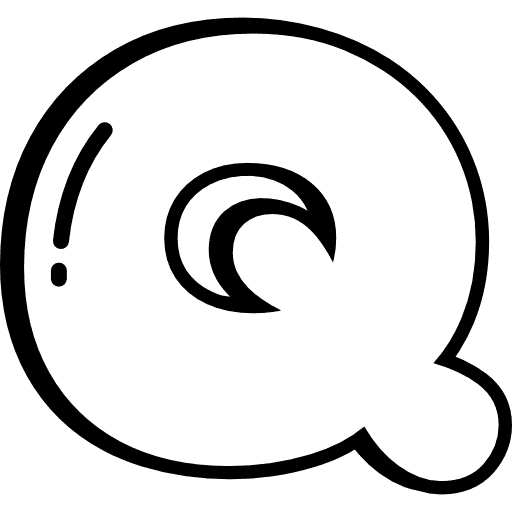 Q Bubble Letter Icon SVG Vector & PNG Free Download | UXWing