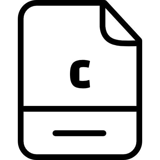 C File Outline Icon SVG Vector & PNG Free Download | UXWing