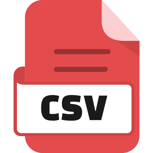 File CSV Color Red Icon SVG Vector & PNG Free Download | UXWing