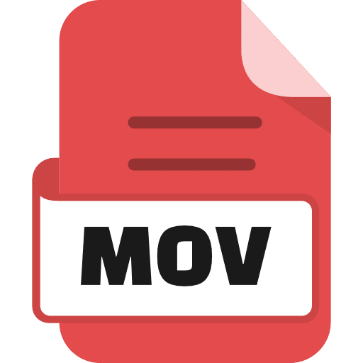 File MOV Color Red Icon SVG Vector & PNG Free Download | UXWing