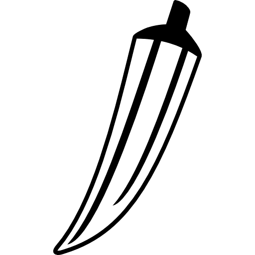 Okra Vegetable Black Icon SVG Vector & PNG Free Download | UXWing