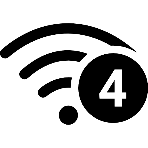 WiFi 4 Black Icon SVG Vector & PNG Free Download | UXWing