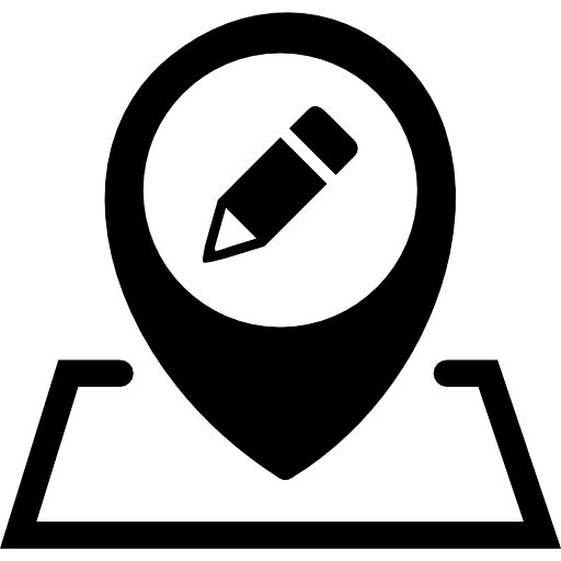 Edit Map Location Black Icon SVG Vector & PNG Free Download | UXWing