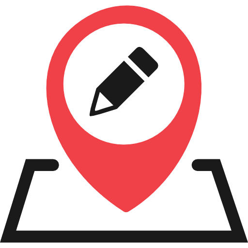Edit Map Location Icon SVG Vector & PNG Free Download | UXWing