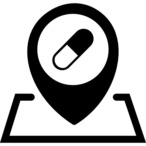 Pharmacy Store Location Black Icon SVG Vector & PNG Free Download | UXWing