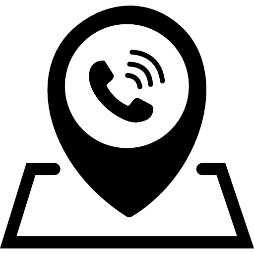 Phone Calling Location Black Icon SVG Vector & PNG Free Download | UXWing