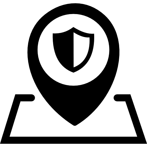 Secure Map Location Black Icon SVG Vector & PNG Free Download | UXWing