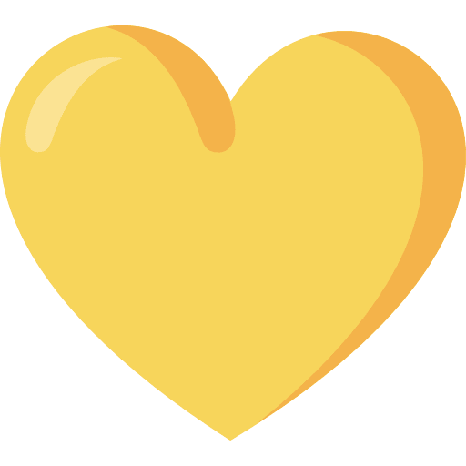 Yellow Heart Icon SVG Vector & PNG Free Download | UXWing
