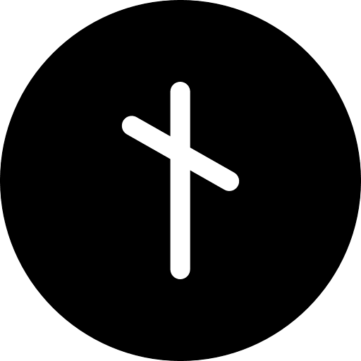 Nauthiz Sign Round Black Icon SVG Vector & PNG Free Download | UXWing