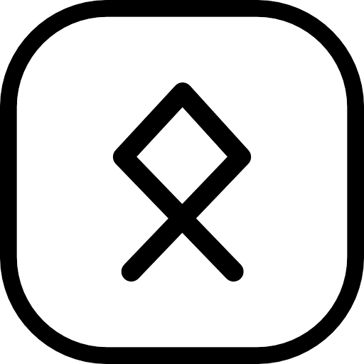 Othala Sign Square Black Outline Icon SVG Vector & PNG Free Download ...