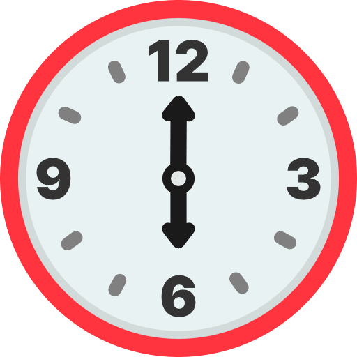 6 O Clock Icon SVG Vector & PNG Free Download | UXWing