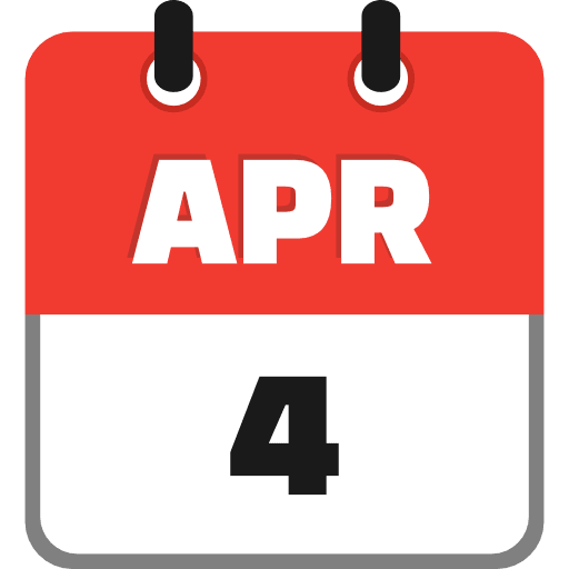 April 4 Icon SVG Vector & PNG Free Download | UXWing