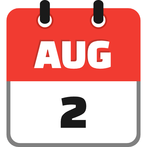 August 2 Icon SVG Vector & PNG Free Download | UXWing