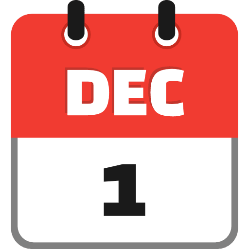 December 1 Icon SVG Vector & PNG Free Download | UXWing
