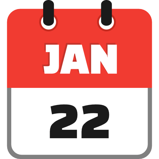 January 22 Icon SVG Vector & PNG Free Download | UXWing