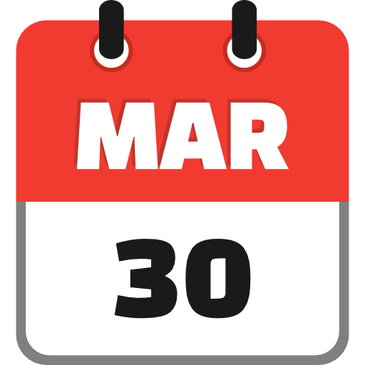 March 30 Icon SVG Vector & PNG Free Download | UXWing