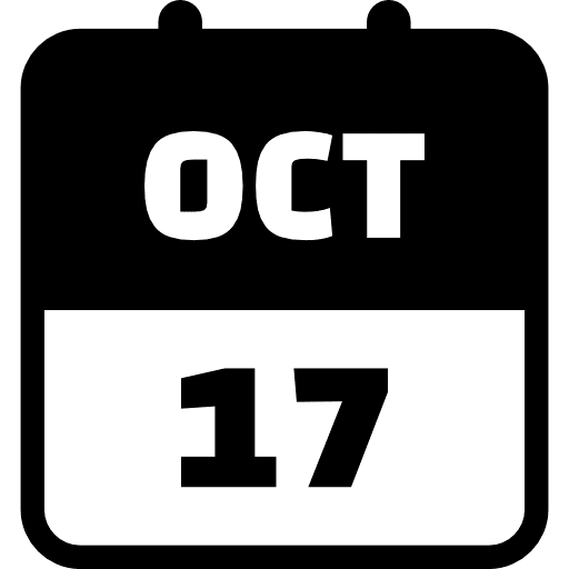 October 17 Black Icon SVG Vector & PNG Free Download | UXWing