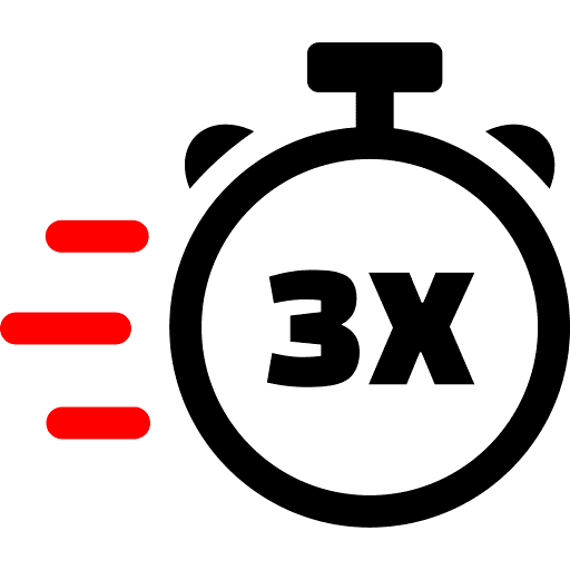 Speed 3X Icon SVG Vector & PNG Free Download | UXWing