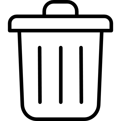 Trash Can Outline Icon SVG Vector & PNG Free Download | UXWing