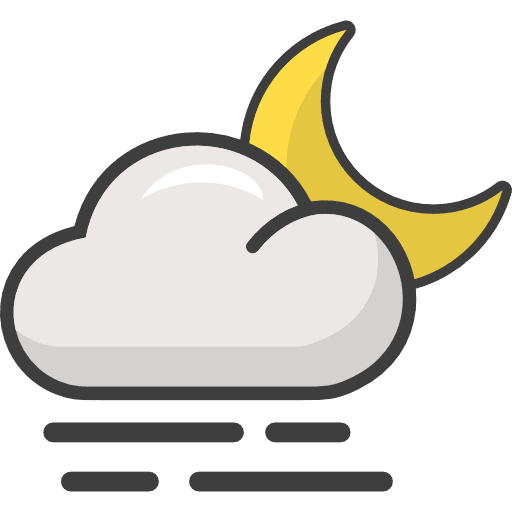 Night Cloud Fog Color Icon SVG Vector & PNG Free Download | UXWing